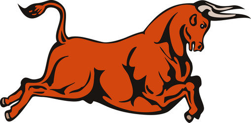 Bull Red Charging Vector Images (90)