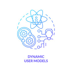 Rule-based access control blue gradient concept Vector Image