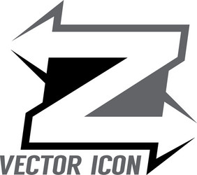 Monogram z arrows letter with directions Vector Image