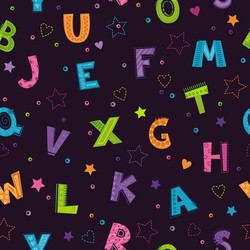 Pattern randomly scattered colorful love words Vector Image