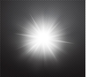 Colorful magical sun light with halo effect Vector Image