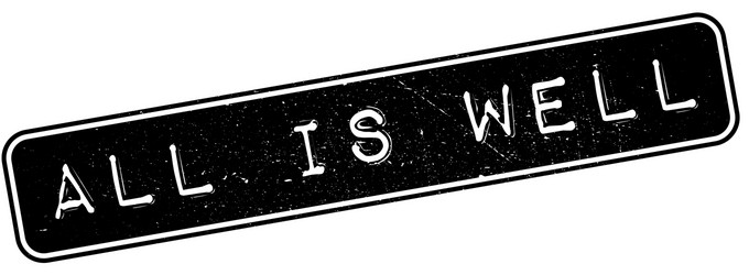All is well rubber stamp Royalty Free Vector Image