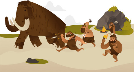 Man Caveman Fire Vector Images (over 870)