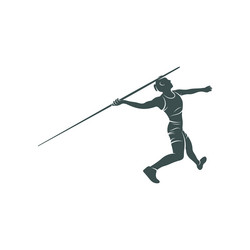 Javelin thrower design Royalty Free Vector Image