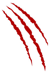 Slash cut scratches realistic monster claw marks Vector Image