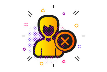 Remove user icon male profile sign Royalty Free Vector Image