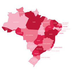 Brazil - map of states Royalty Free Vector Image