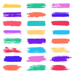 Blue paint brush stroke realistic Royalty Free Vector Image