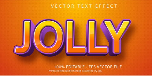 Joy text editable font effect Royalty Free Vector Image