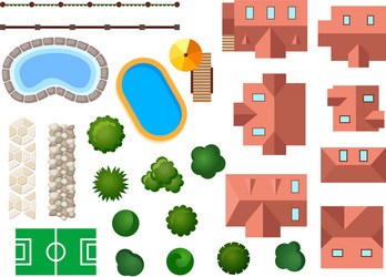 Architectural elements set graphic Royalty Free Vector Image