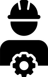 Service icon male person worker avatar profile Vector Image
