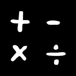 Signs of basic math operations Royalty Free Vector Image