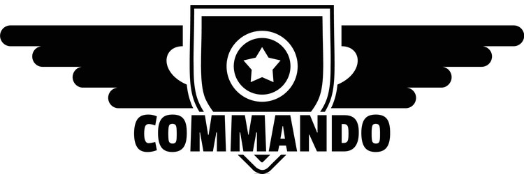 Commando logo simple style Royalty Free Vector Image
