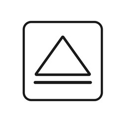 Eject icon icon in white background Royalty Free Vector