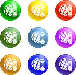 Global energy icon simple style Royalty Free Vector Image