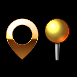 Golden chain with gold blank precious necklaces Vector Image