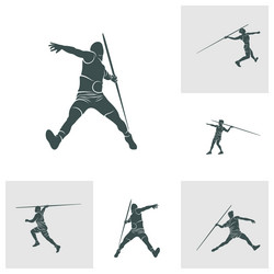 Javelin thrower design Royalty Free Vector Image