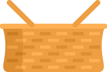 Farm basket icon flat style Royalty Free Vector Image