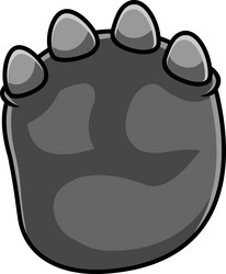 Outlined bottom brachiosaurus dinosaur paw Vector Image