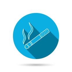 Smoking allowed icon yes smoke sign Royalty Free Vector