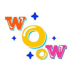 Wow Royalty Free Vector Image - VectorStock