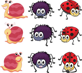 Collection of spider cartoon Royalty Free Vector Image
