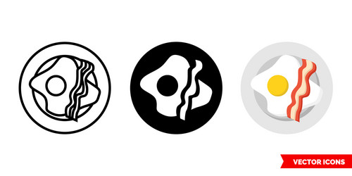 Mango icon 3 types color black and white Vector Image