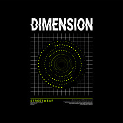 Dimension writing design suitable for screen Vector Image