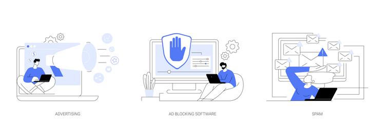 Digital ad campaign abstract concept Royalty Free Vector