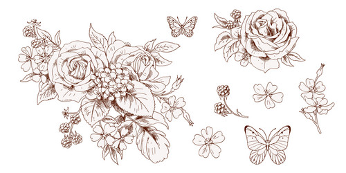 Flowers and Butterflies Vector Images (over 73,000)