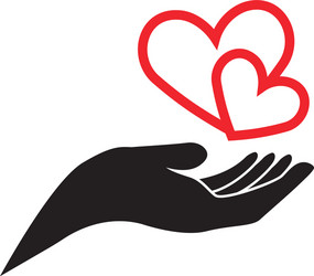 Care hand graphic design template isolated Vector Image