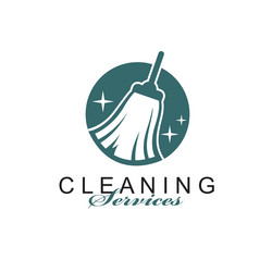 Simple cleaning service logotype Royalty Free Vector Image