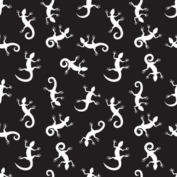 Seamless pattern with lizards Royalty Free Vector Image