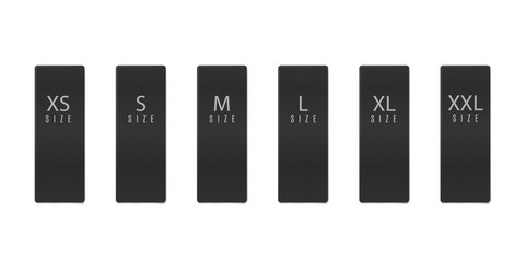 Blank tag for clothing black textile label Vector Image