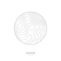 Expedition logo of topographic line map wood Vector Image