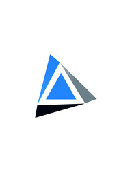 Line triangle geometry logo Royalty Free Vector Image