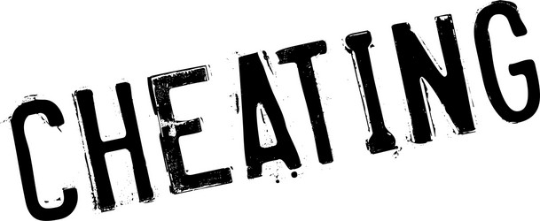 Cheating rubber stamp Royalty Free Vector Image