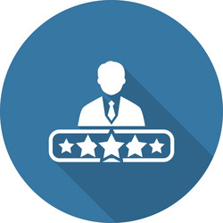 Quality management icon flat design Royalty Free Vector