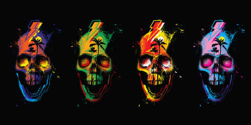 Skull sun Royalty Free Vector Image - VectorStock