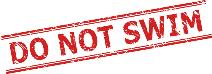 Do not swim watermark stamp Royalty Free Vector Image