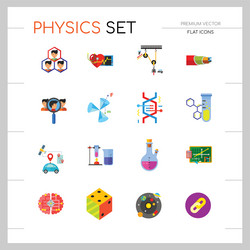 Physics icon set Royalty Free Vector Image - VectorStock