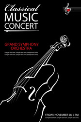 Classical concert poster Royalty Free Vector Image