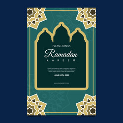 Islamic event invitation card frame background Vector Image