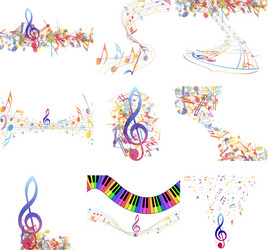 Music notes border frame Royalty Free Vector Image