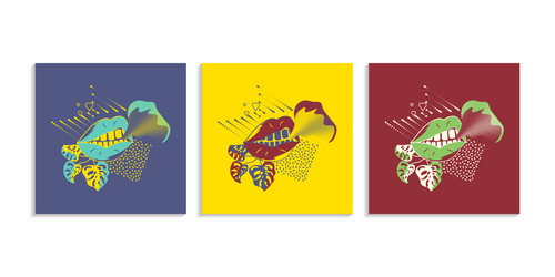 Set of pop art style comic book panel composition Vector Image