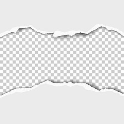 Snatched middle of transparent paper Royalty Free Vector