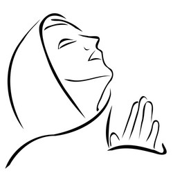 Prayer christian praying graphic Royalty Free Vector Image