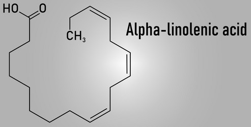 Alpha-linolenic acid skeletal formula Royalty Free Vector