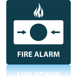 Fire alarm call point symbol emergency Royalty Free Vector
