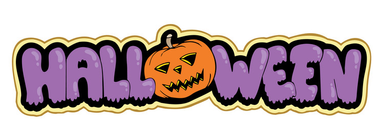 Halloween sign and image 1 Royalty Free Vector Image